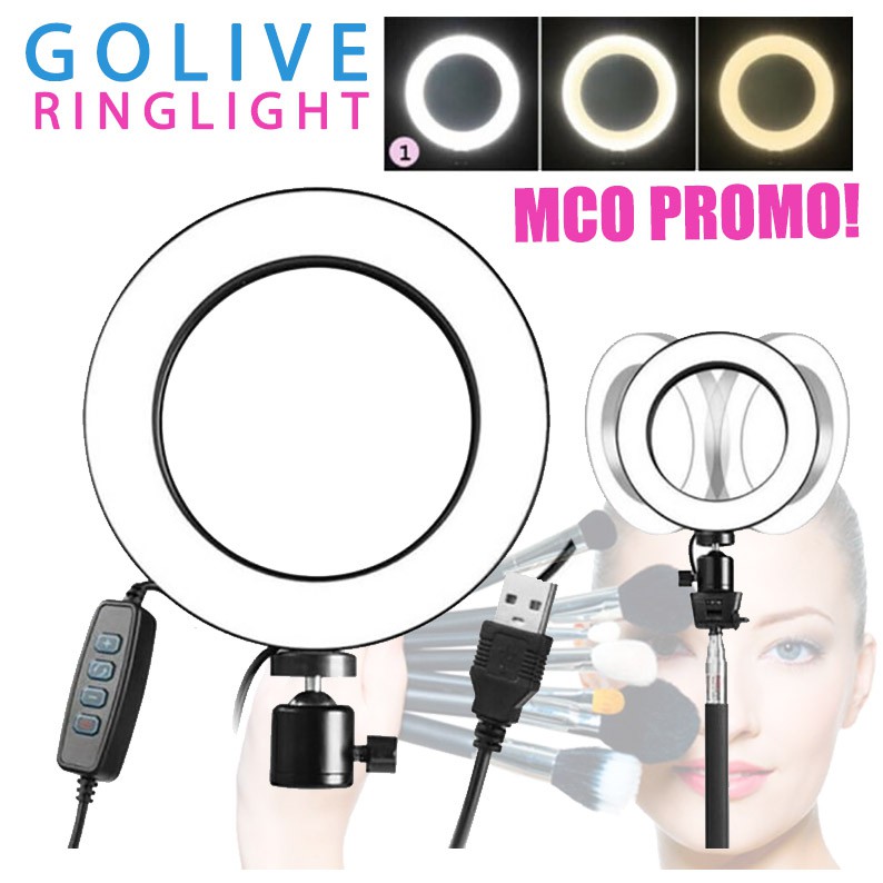 GoLive USB Mini Ring Light 26cm / 20cm / 16cm for Live Streaming, Tik ...