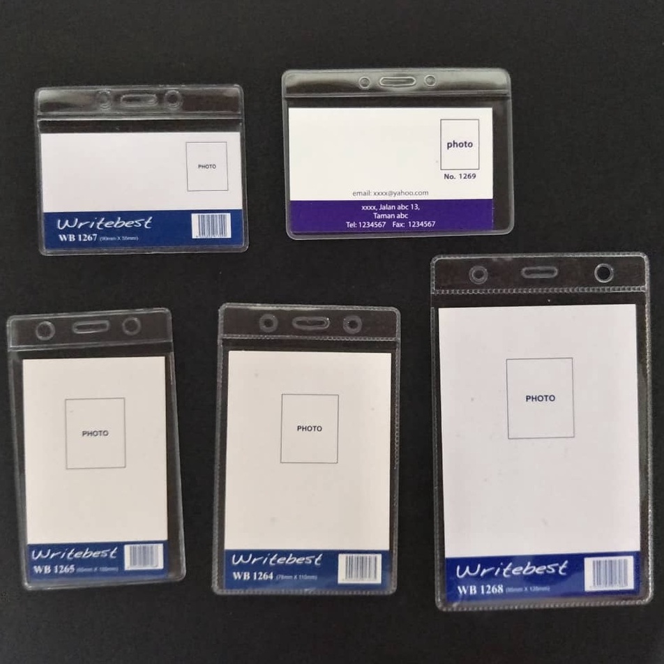 PVC Name Badge Holder (Vertical / Horizontal) | Shopee Malaysia