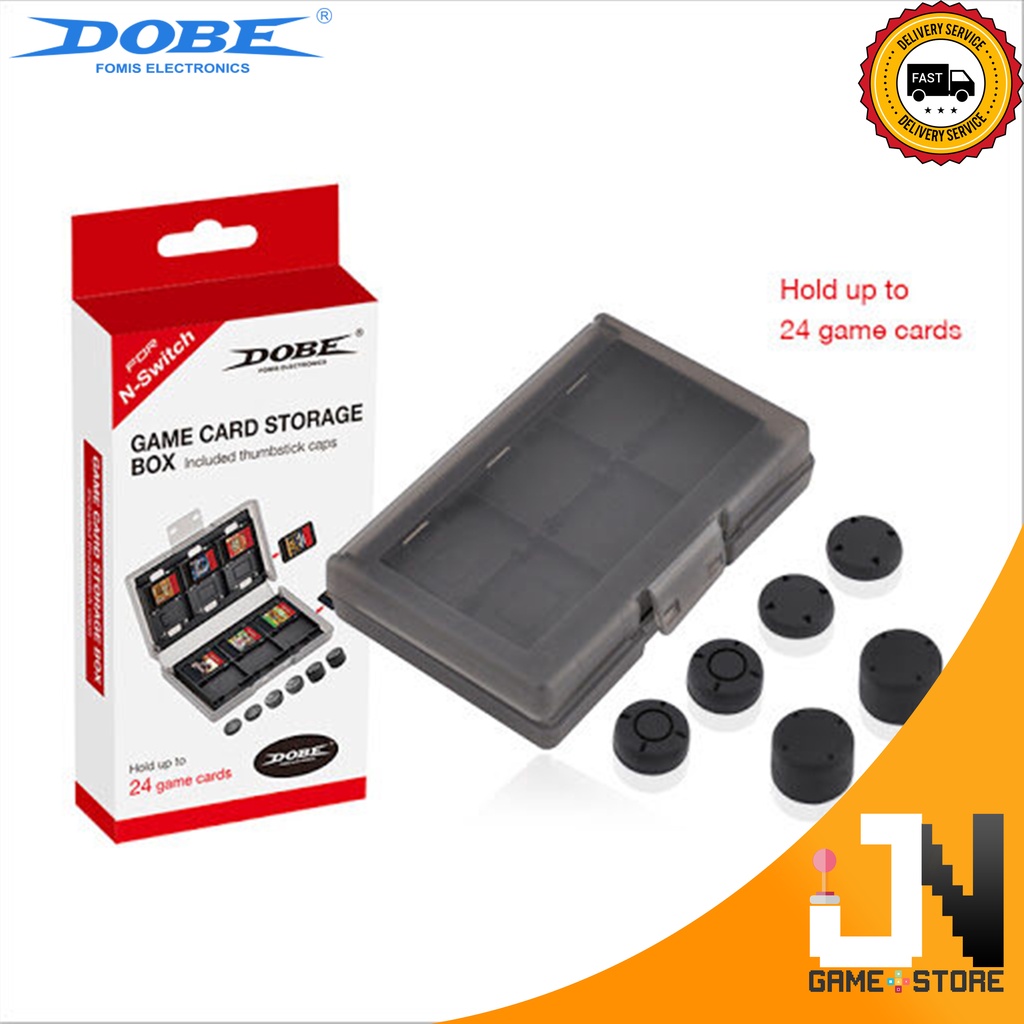Nintendo Switch Dobe Game Card Storage Box + Thumbstick Caps (TNS-1844 ...