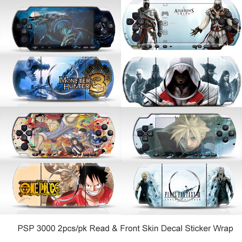 PSP 1000 / E1000 / 2000 / 3000 /PS Vita PSV 1000 /2000 2pcs/pk Read & Front Skin Decal Sticker ...