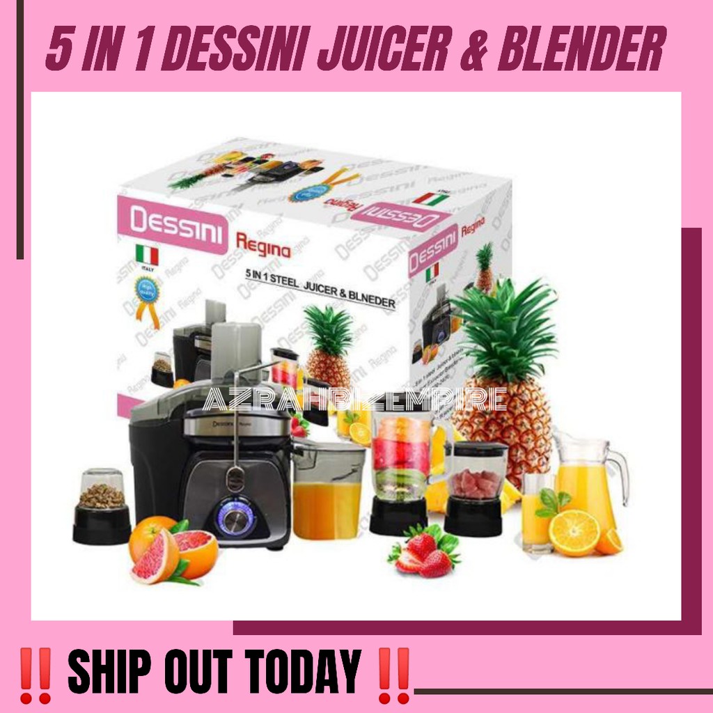 HOT! 5 IN 1 DESSINI STEEL JUICER & BLENDER / DESSINI MULTI FUNCTION ...