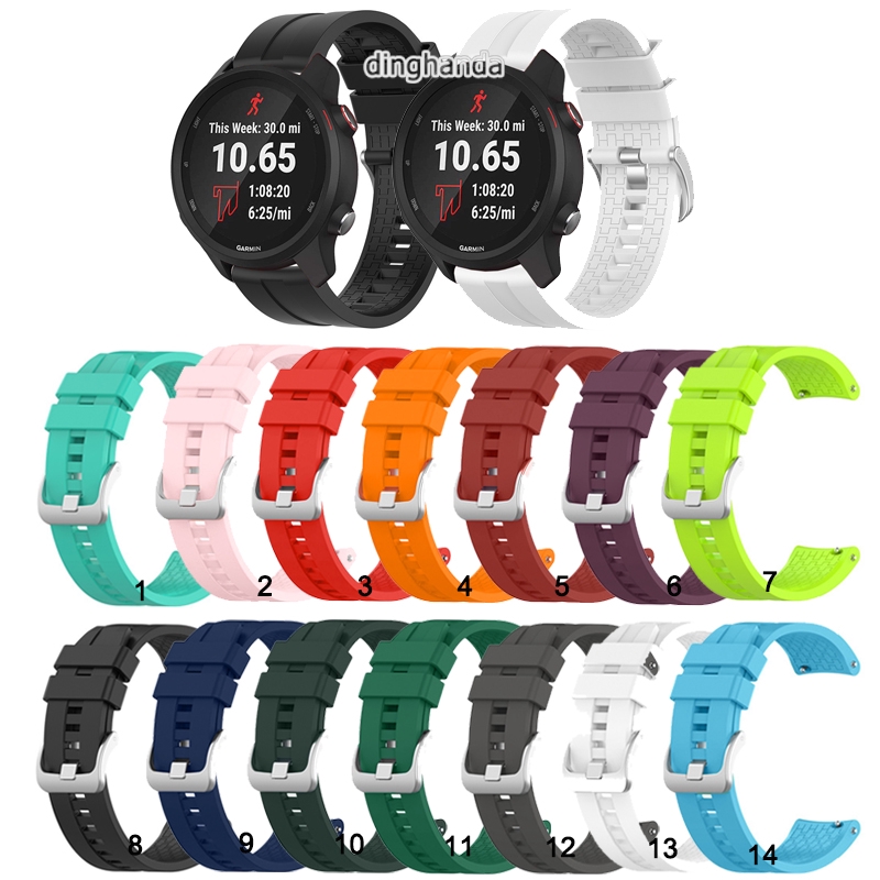 20mm Silicone Watch Band Strap for Garmin Forerunner 645 245 245M ...