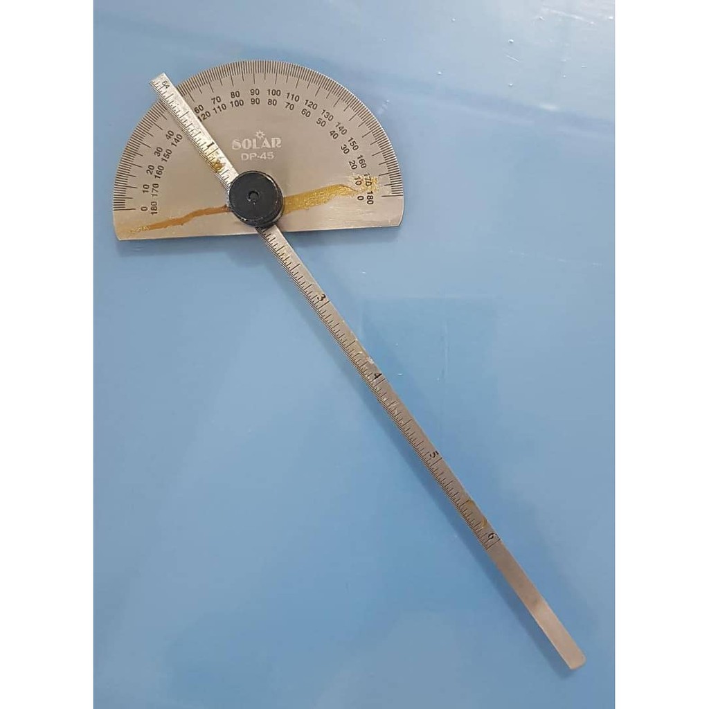 SOLAR DP-45 PROTRACTOR-CUM-DEPTH GAUGE 6" / 150 MM | Shopee Malaysia
