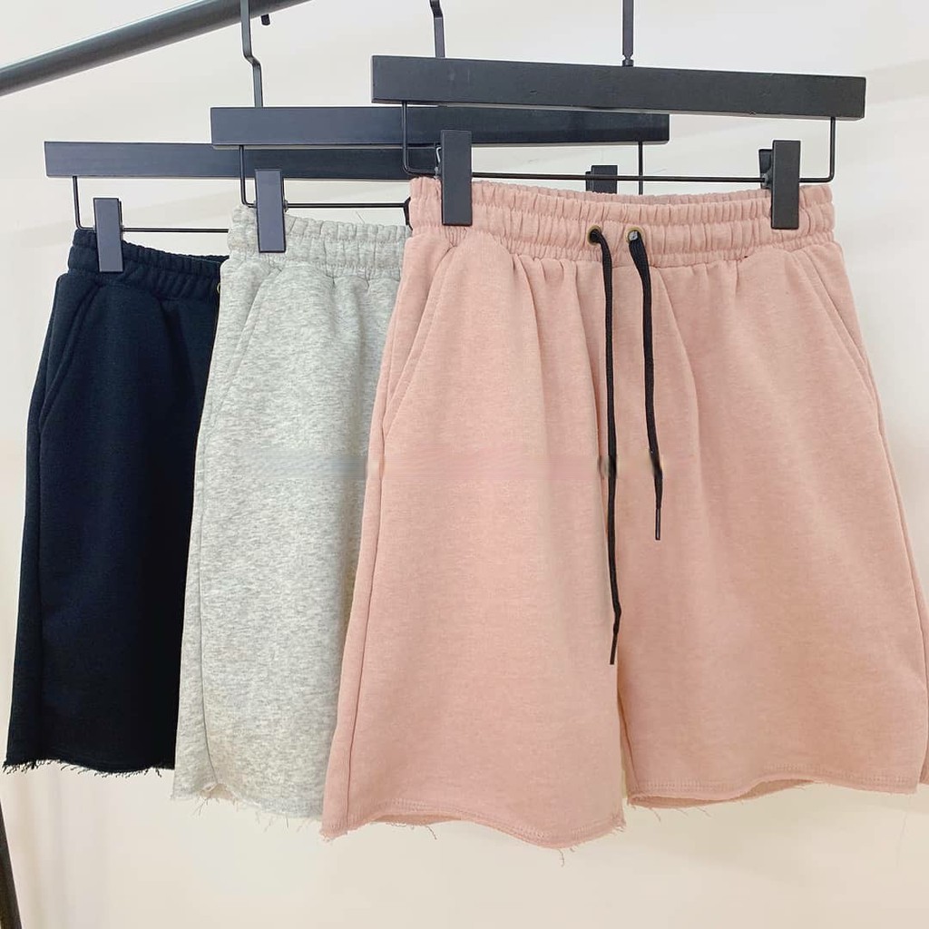 Unisex Torn Bear Felt Shorts (3 Colors) | Shopee Malaysia