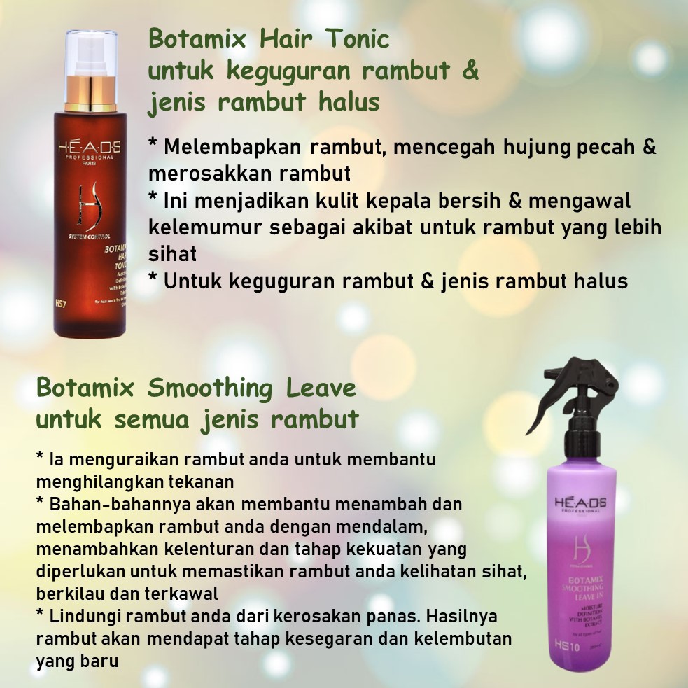 HEADS PROFESSIONAL PARIS Botamix Hair Tonic/ Leave In/ Serum/ Treatment ...