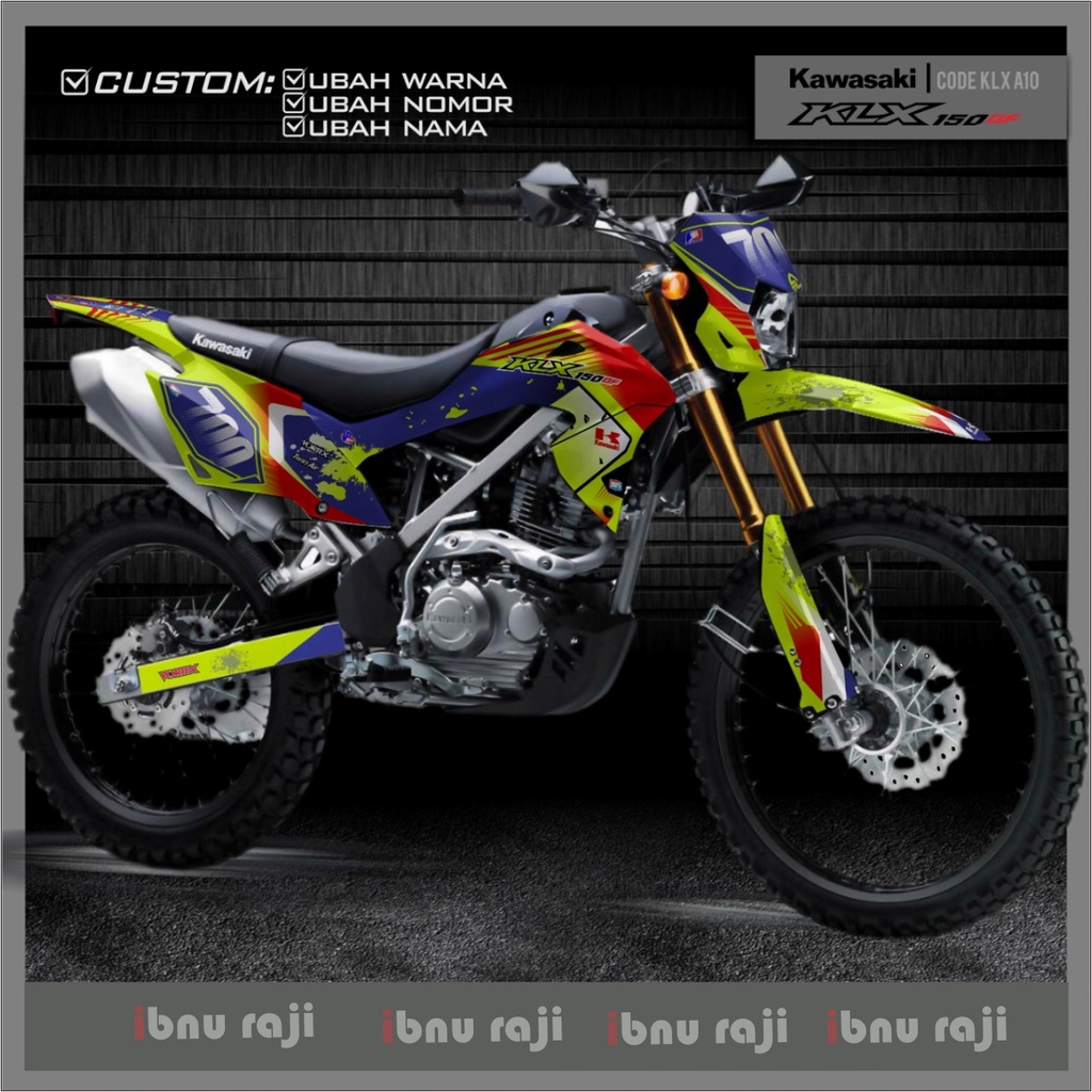 Klx 150 Bf full Body Decal, custom design, name, color, A10 sponsor ...
