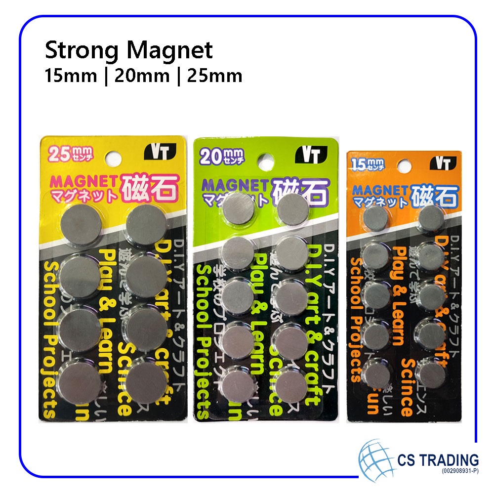 Round Button Magnet 15mm 20mm 25mm for School Projects / DIY / Art and ...