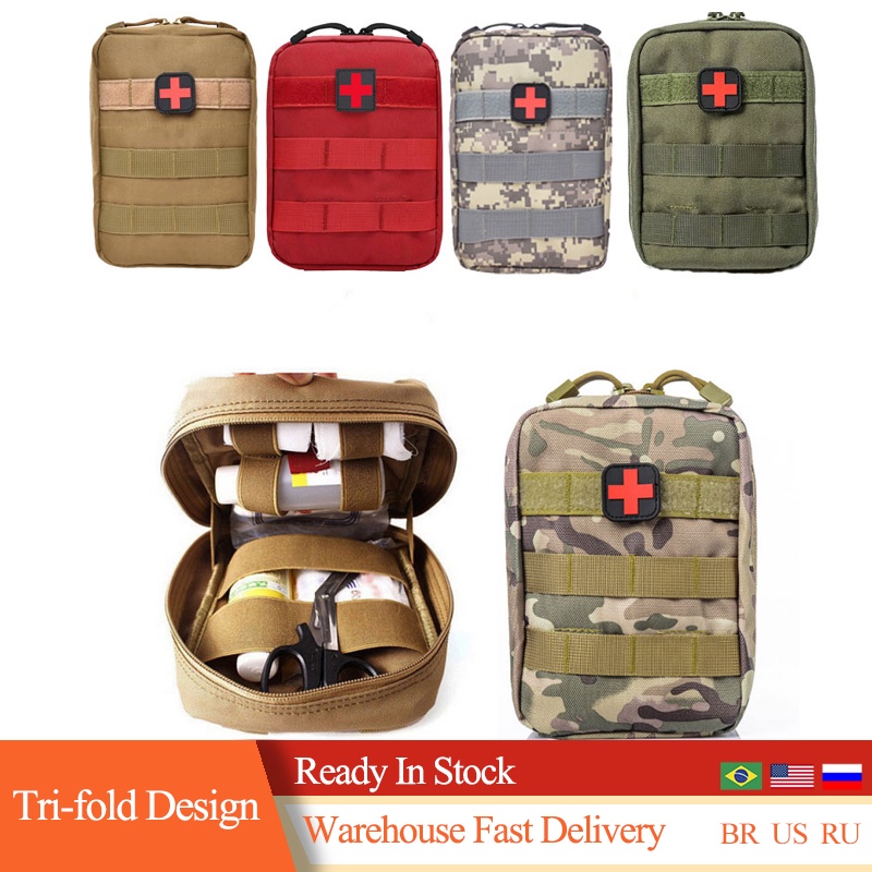 Survival First Aid Kit Bag Military EDC Pack Molle Tactical Waist Bag ...