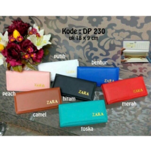 Zara wallet Fan wallet Long Leather ZARA BASIC wallet Women wallet ...