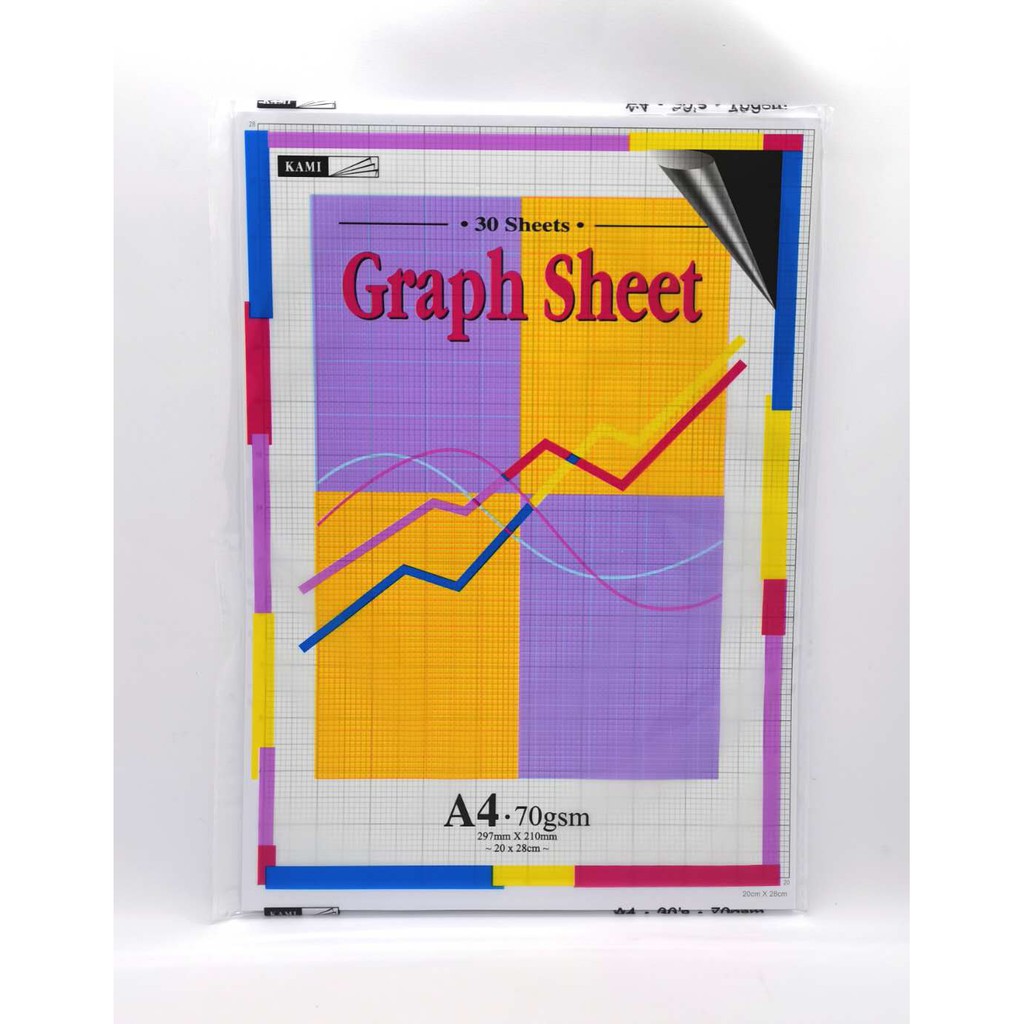 KAMI GRAPH SHEET PAPER A4 70GSM 30'S 20CM X 28CM SKOT-7004A | Shopee ...