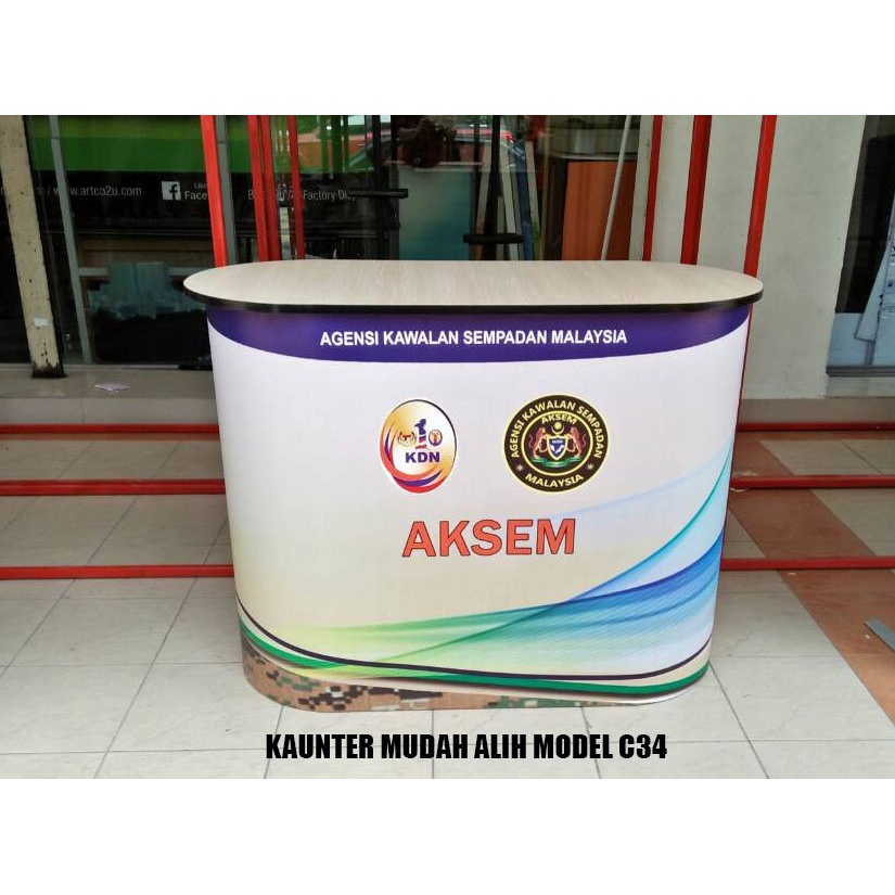 Meja Kaunter Pop-Up Model C34 untuk Promosi Bercetak Custom Grafik dan ...