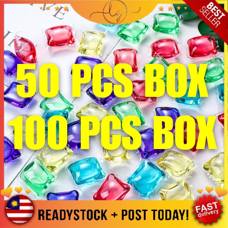 [50PCS/100PCS MIX COLOUR]LAUNDRY CONDENSATION BEADS LAUNDRY BALL SABUN ...