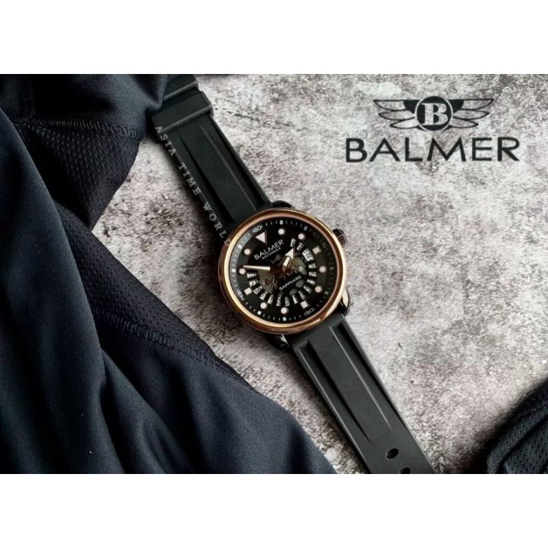 BALMER | 9183G RG-4 Automatic Skeleton Men Watch Black Dial Black ...