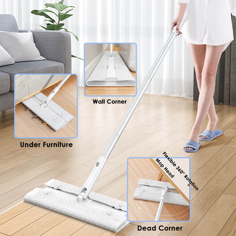 Worthbuy 360° Rotation Dry / Wet Electrostatic Dust Removal Paper Flat ...