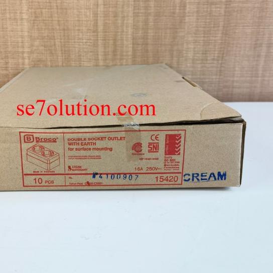Broco Double Arde Outbow Square Cream Socket (15420) | Shopee Malaysia