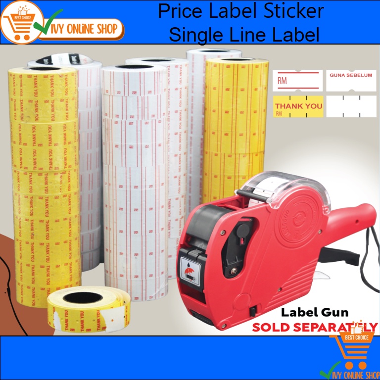 Price Tag Label -1Y Price Label-Labeller Stickers (10 Roll in 1Pack ...