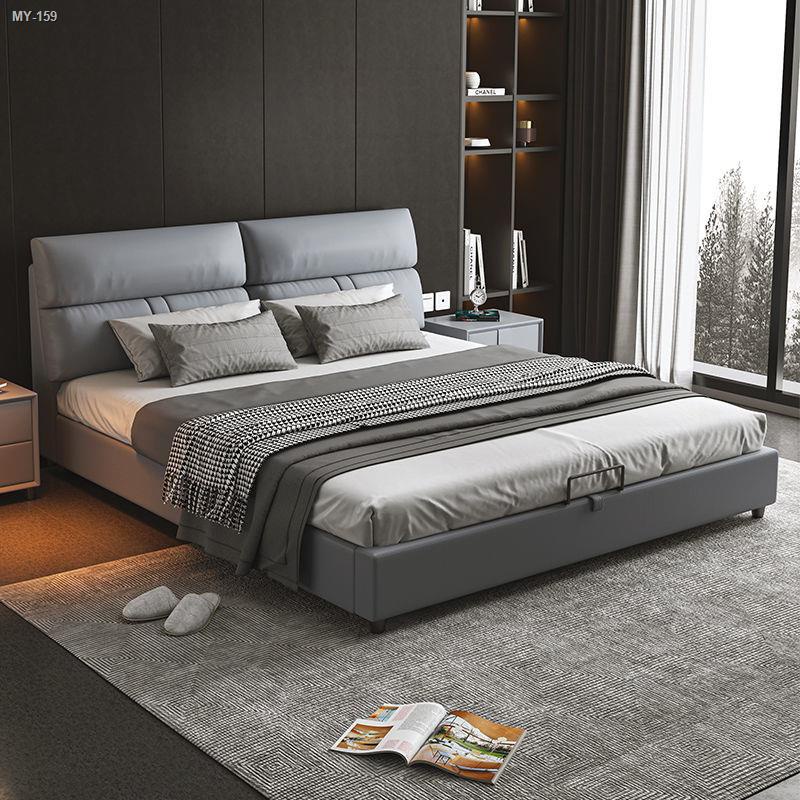 Bed double 2 meters modern solid wood 1.8 meters 1.5 meters household ...