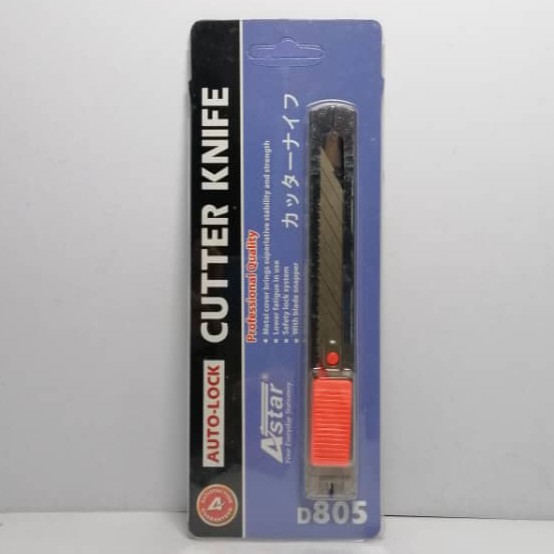 Astar Auto-Lock Metal Cutter Knife D805 | Shopee Malaysia