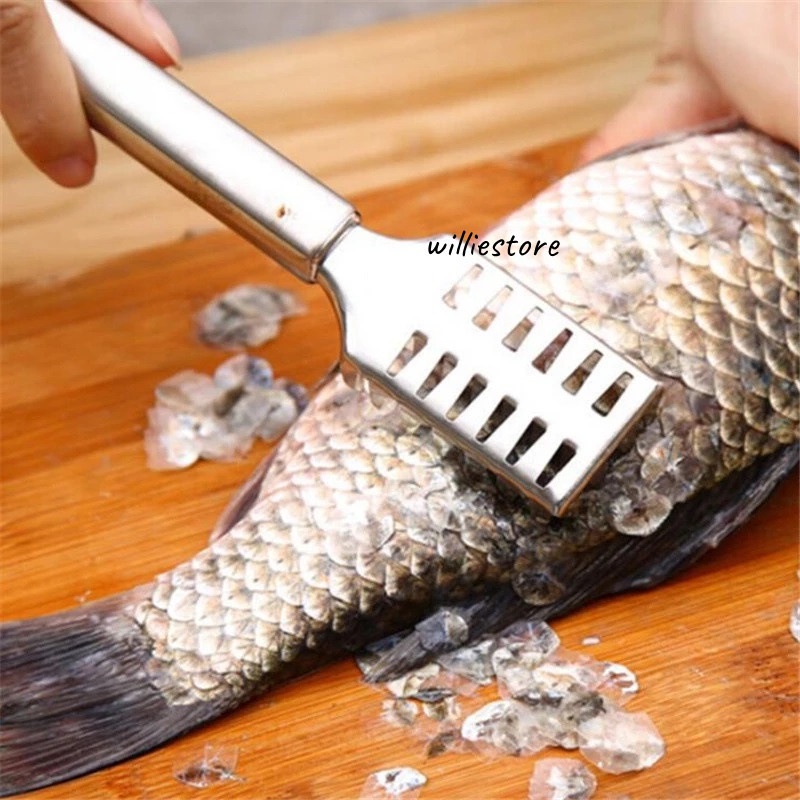 Stainless Steel Fish Scaler Scraper Fish Scales Fish Scale Planer Remover Scale Knife Removal ...