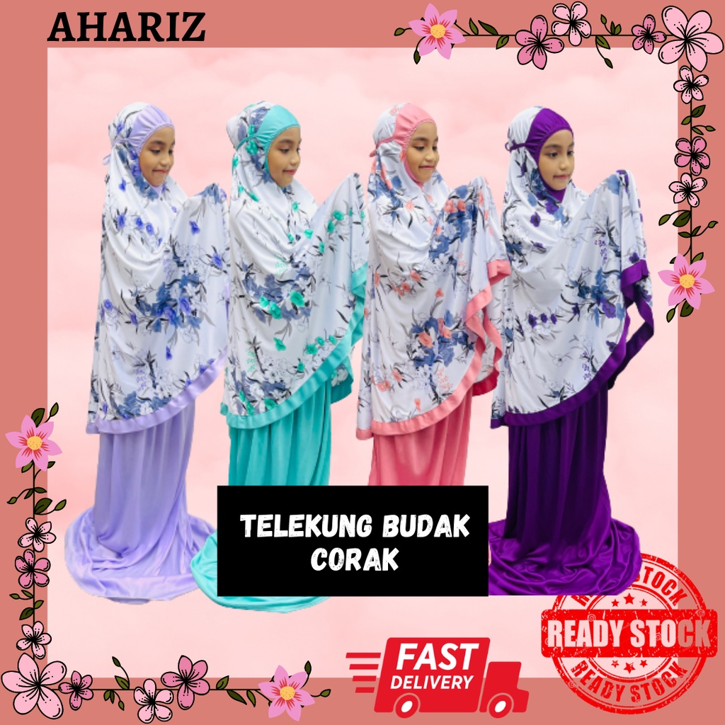 TELEKUNG BUDAK CORAK BUNGA / TELEKUNG KANAK-KANAK | Shopee Malaysia