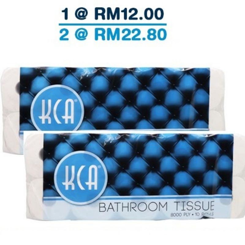 [JOM JIMAT] KCA Bathroom Tissue (8000'S) (10Rolls x 3ply) | Shopee Malaysia
