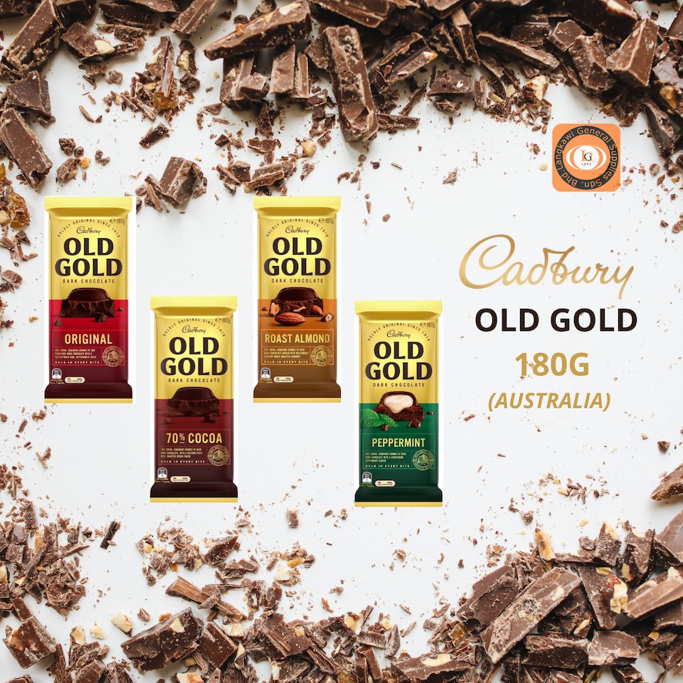 CADBURY OLD GOLD DARK CHOCOLATE ORIGINAL/70%COCOA/ROASTED ALMOND ...