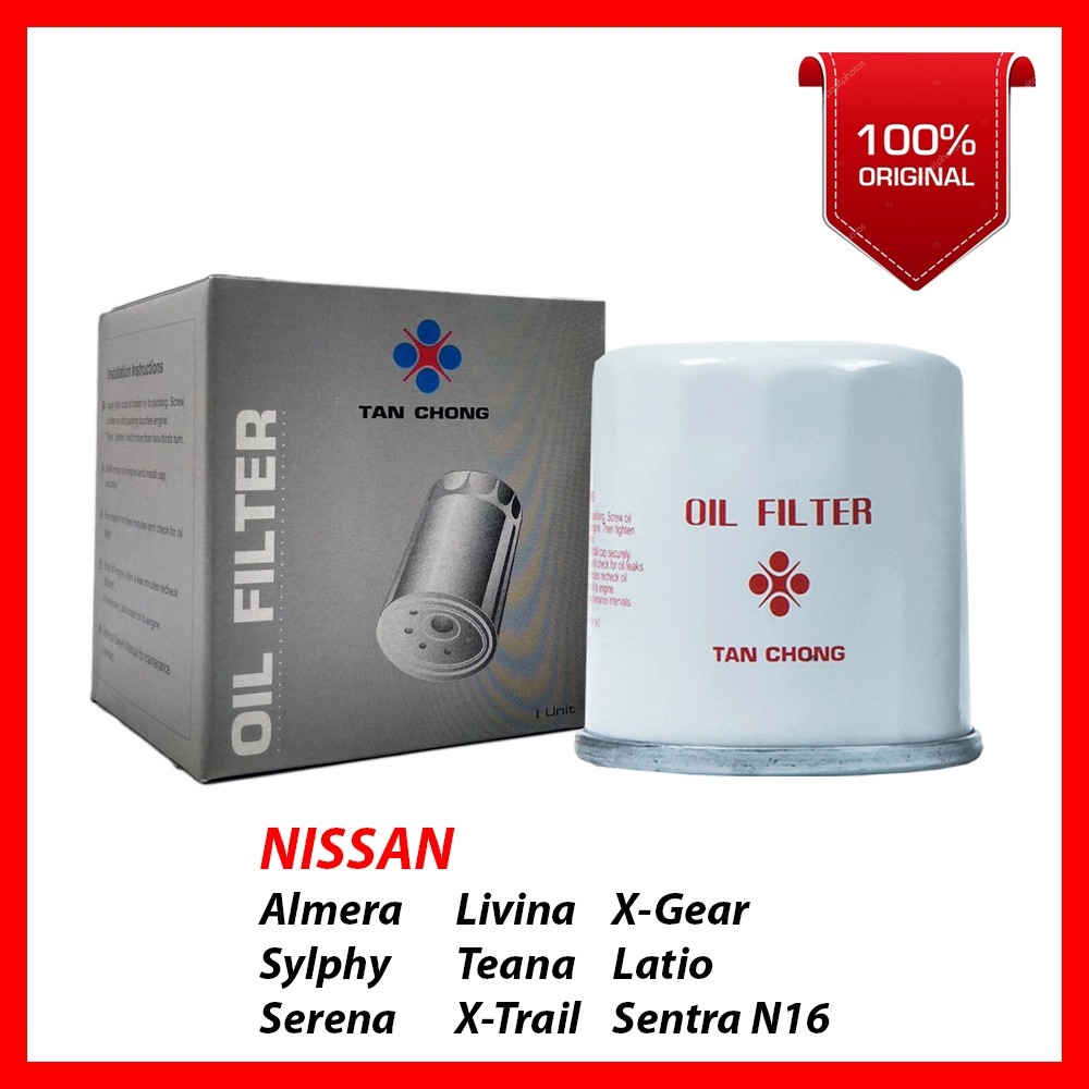 (Original Tan Chong) Nissan Oil Filter - Almera / Teana / Latio ...
