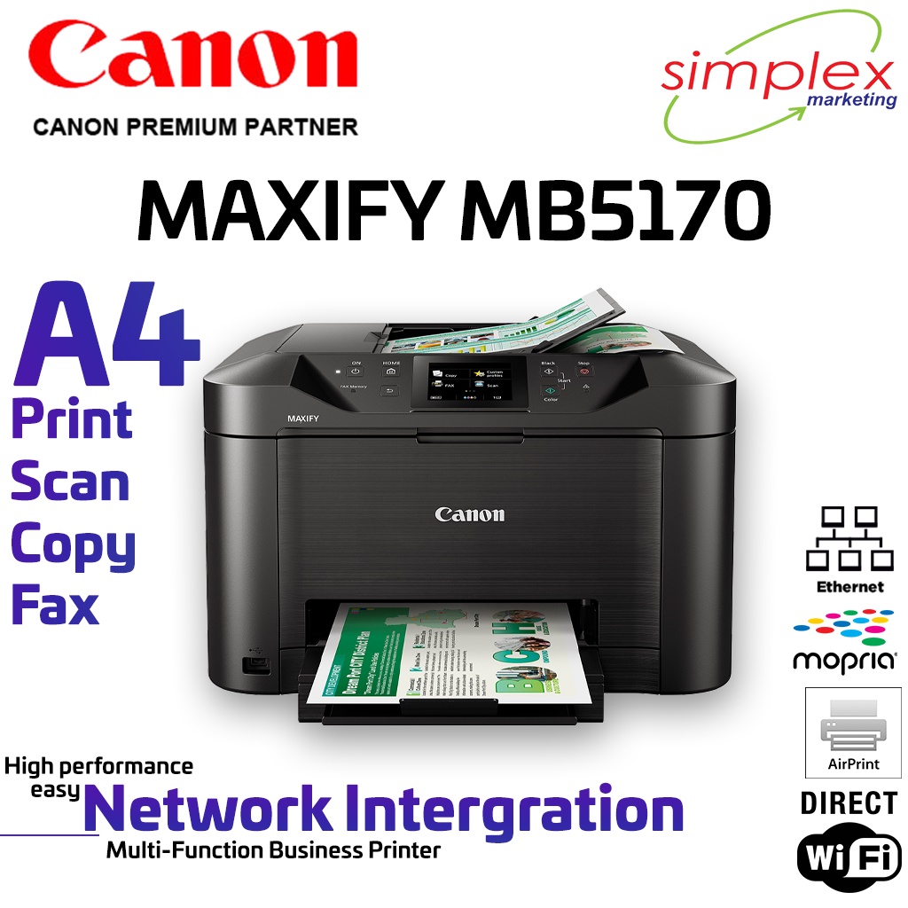 Canon MAXIFY MB5170 High Speed Multi-Function Business Inkjet Printer ...