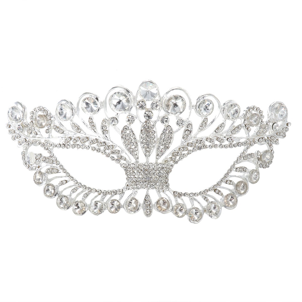 Luxury Elegant Diamond Rhinestone Mask Masquerade Party Crown Alloy ...