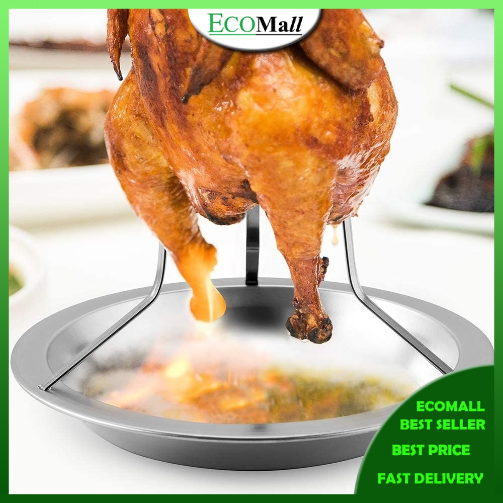 Vertical Stainless Steel Chicken Roaster Rack - Duck Holder Grill Stand ...
