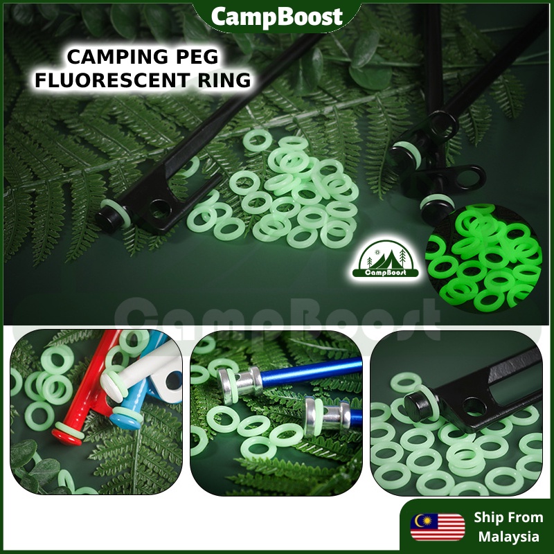 CampBoost Camping Tent Peg Fluorescent Ring Pendarfluor Pancang khemah ...