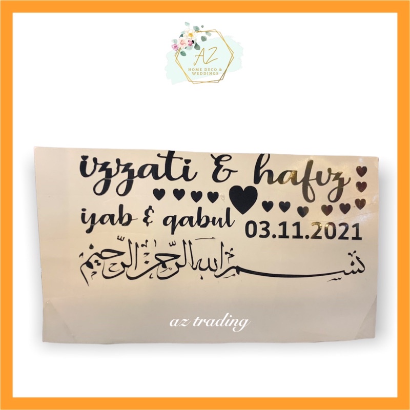 STICKERS UNTUK HANTARAN DALAM FRAME (BOLEH CUSTOM NAMA,TARIKH) | Shopee ...