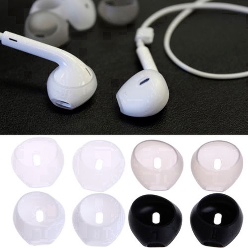 1 Pairs Comfortble Transparent silico Ear Tips Pads/Silicone Earphone ...