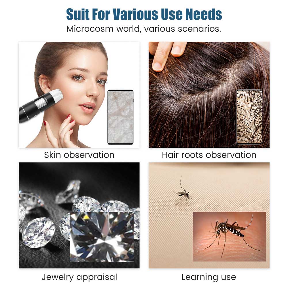 Wireless Wifi Skin Hair Scalp Detector Digital Microscope Skin Analyser ...