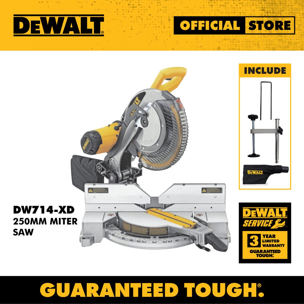 DEWALT DW714-XD 250mm Miter Saw (Mesin Pemotong Sudut) | Shopee Malaysia