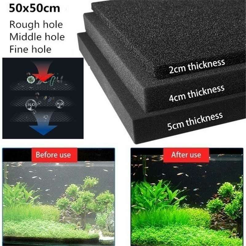Aquarium Biochemical Filter Cotton Black Sponge for Aquarium Fish Tank ...