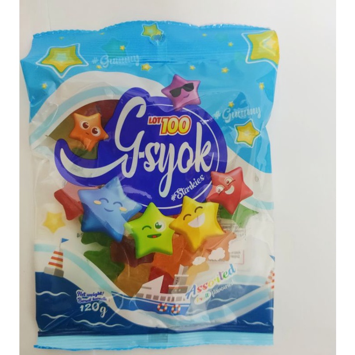 Lot 100 G-Syok Gummy 120g Assorted Fruit/Cola Flavour (HALAL) | Shopee ...
