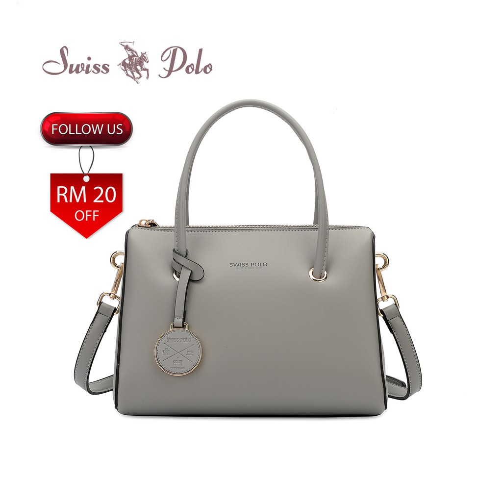 Swiss Polo Ladies Handbag - Grey HBQ 9338-2 | Shopee Malaysia