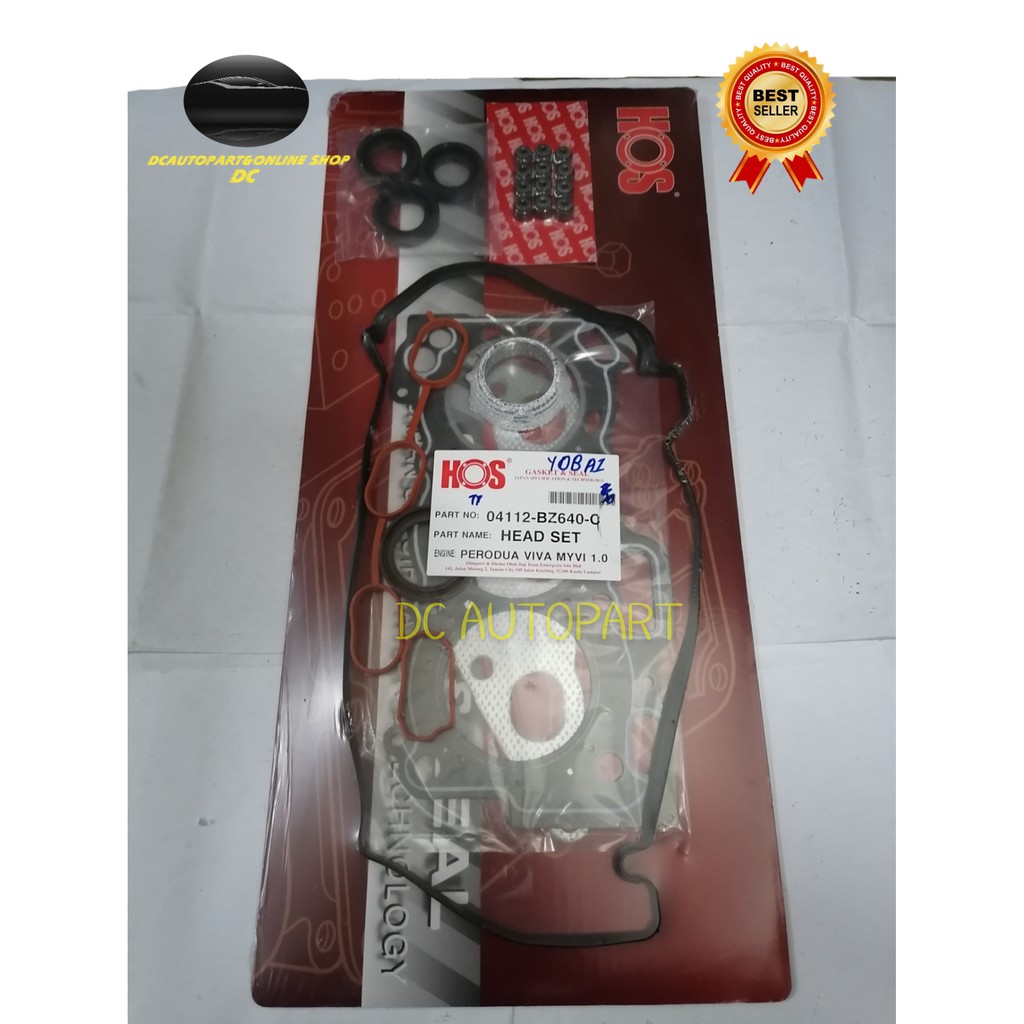 PERODUA MYVI VIVA 1.0 EJ-VE ENGINE TOP OVERHAUL GASKET SET (CARBON ...