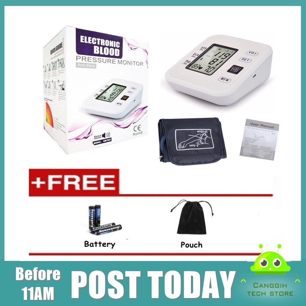 Blood Pressure Monitor Heart Rate Measuring Device Machine Alat Mesin ...