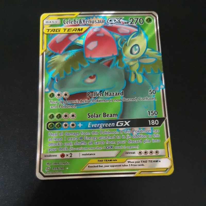 Pokemon Card TCG: Tag Team: Celebi & Venusaur GX Normal Art/Full Art ...
