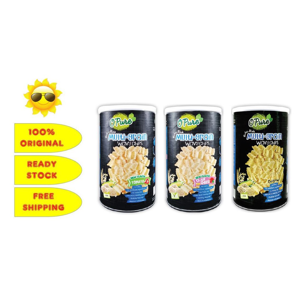 EARTH LIVING O'Pure Multi-Grain Wavy Chips (80gm) | Shopee Malaysia