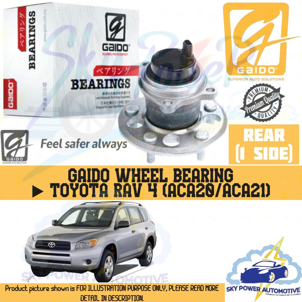 TOYOTA RAV 4 ( ACA20 / ACA21 ) GAIDO WHEEL BEARING ( REAR ) | Shopee ...