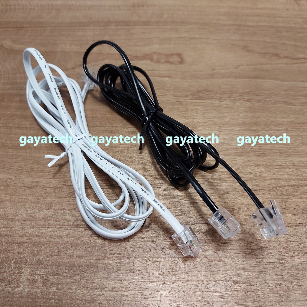 Telephone Cable RJ11 - 2 Pair Telephone Wire [Full Copper] | Shopee ...