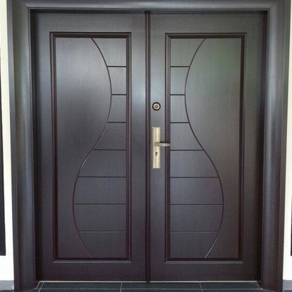 Pintu Kayu Utama Kembar Depan Rumah (Full Solid Core) Wooden Door ...