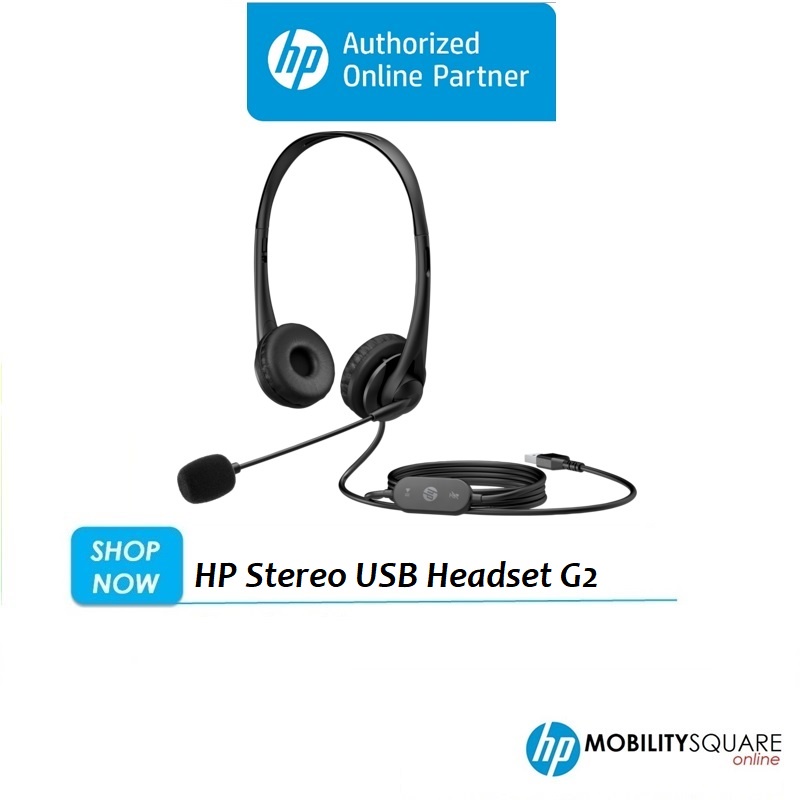 HP Stereo USB Headset G2 ( 428H5AA ) | Shopee Malaysia