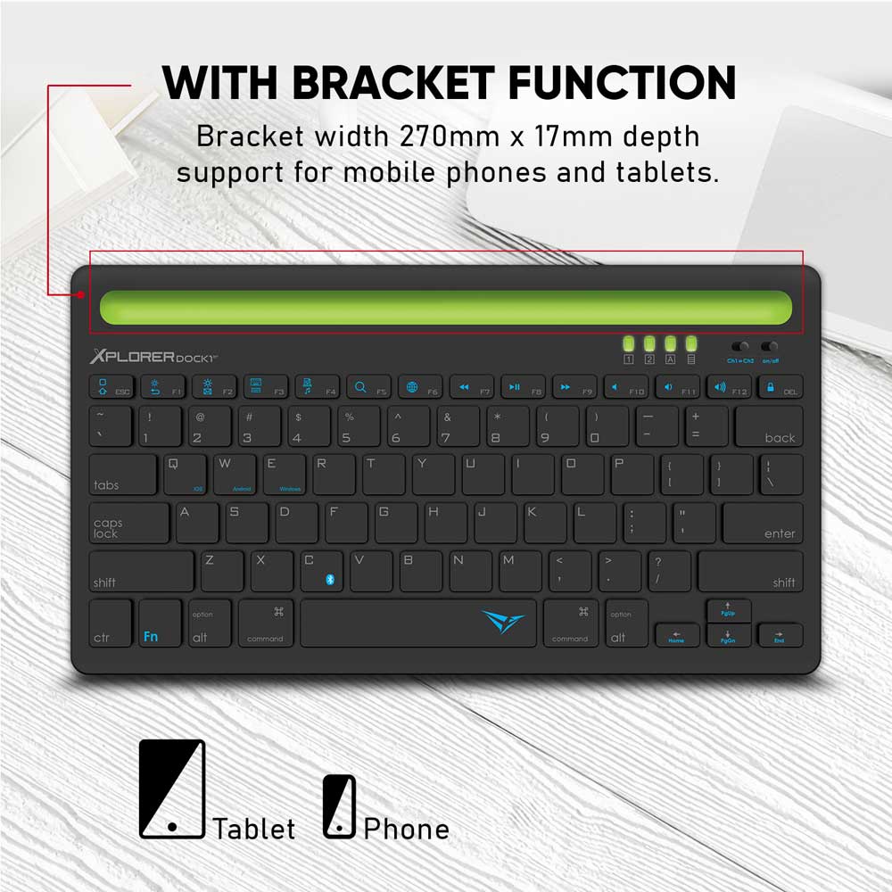 Alcatroz Xplorer Dock 1 BT Bluetooth Keyboard With Docking For Tablet ...