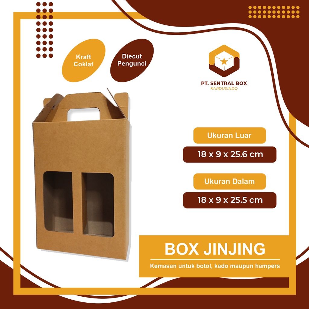 Box (18 x 9 x 25 cm) 1 Liter kale bottle tote contains 2 E FLUTE ...