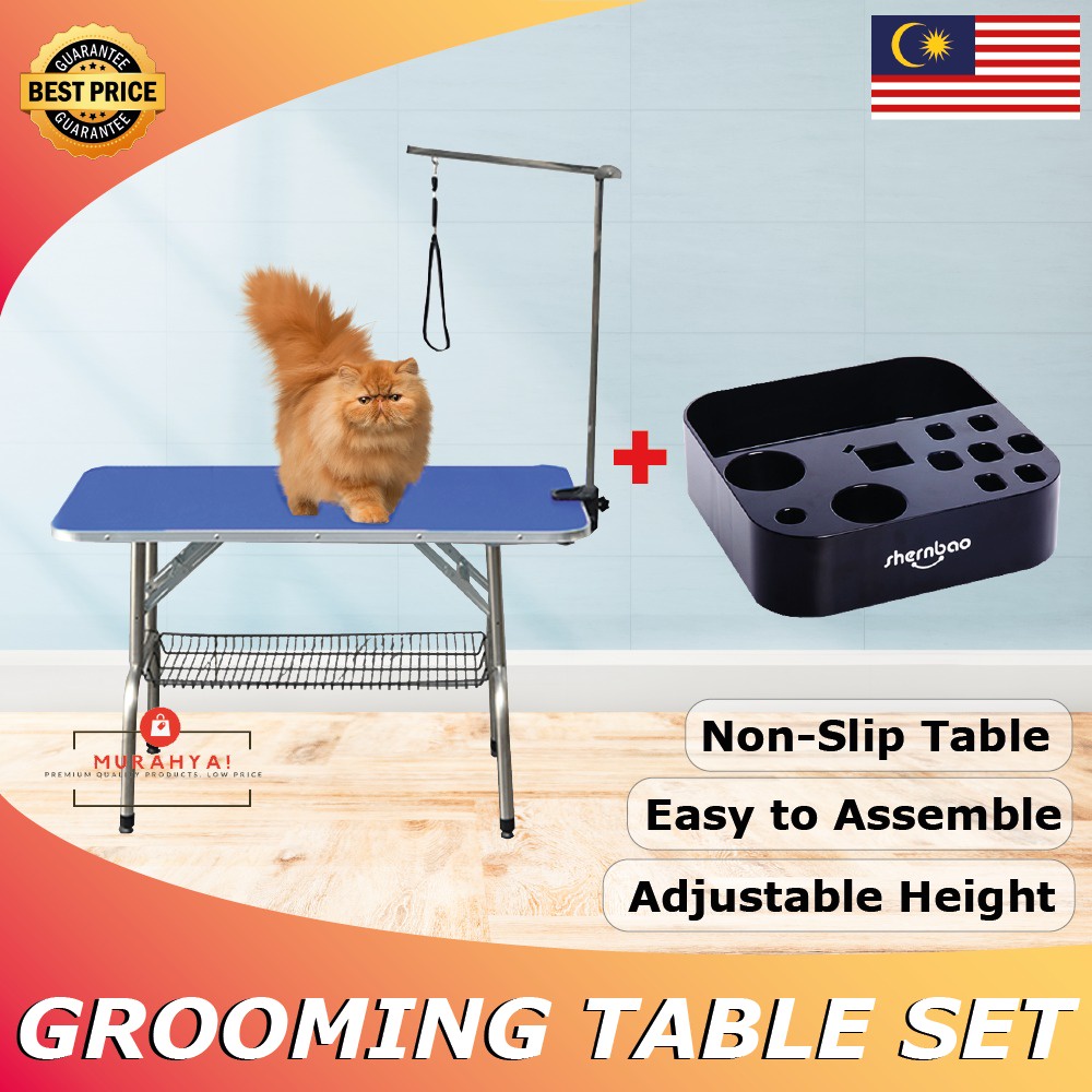 Pet grooming table Meja dandan kucing berlipat Foldable cat dog ...