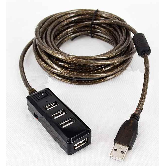 USB 2.0 Male to Female Extension Cable 5 meter with hub 5m 10m | Shopee ...
